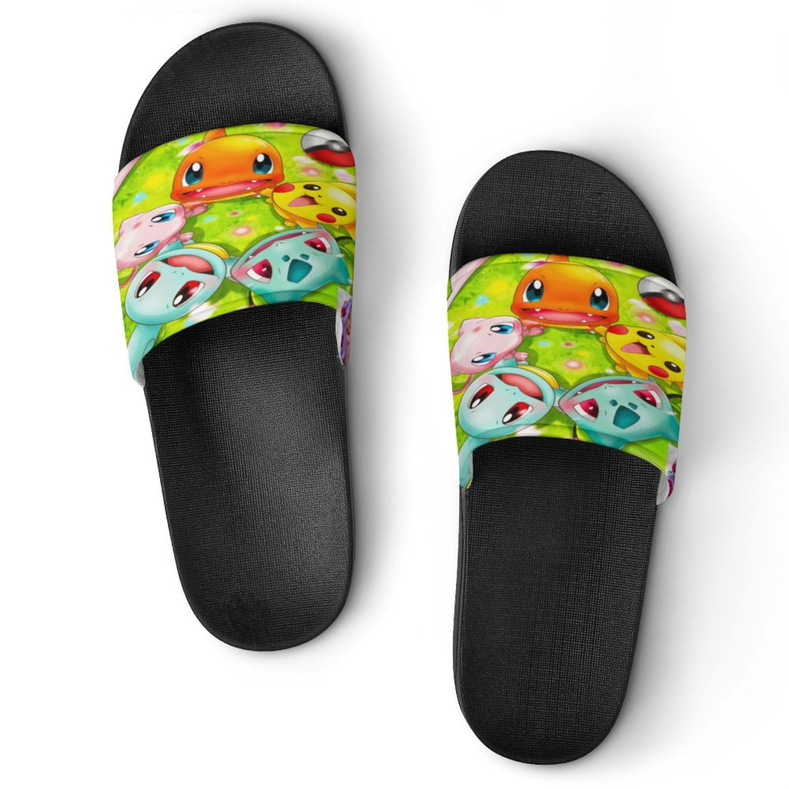 Cartoon Pokémon Charmander Squirtle Bulbasaur Beach Sandals for Men and ...