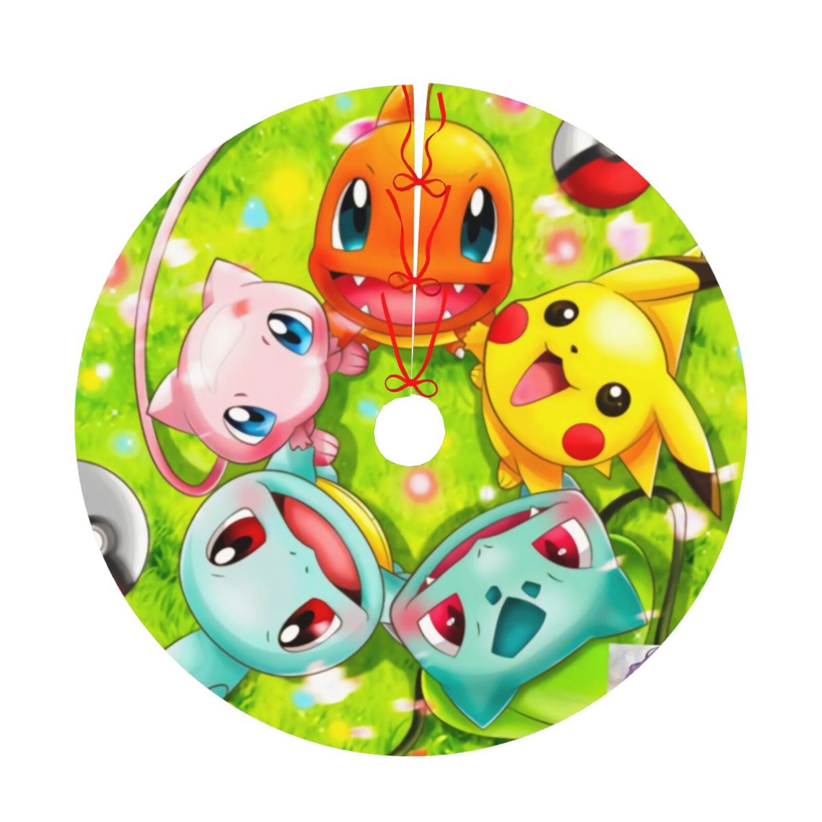 Cartoon Pokémon Charmander Squirtle Bulbasaur Christmas Tree Skirt 36 ...
