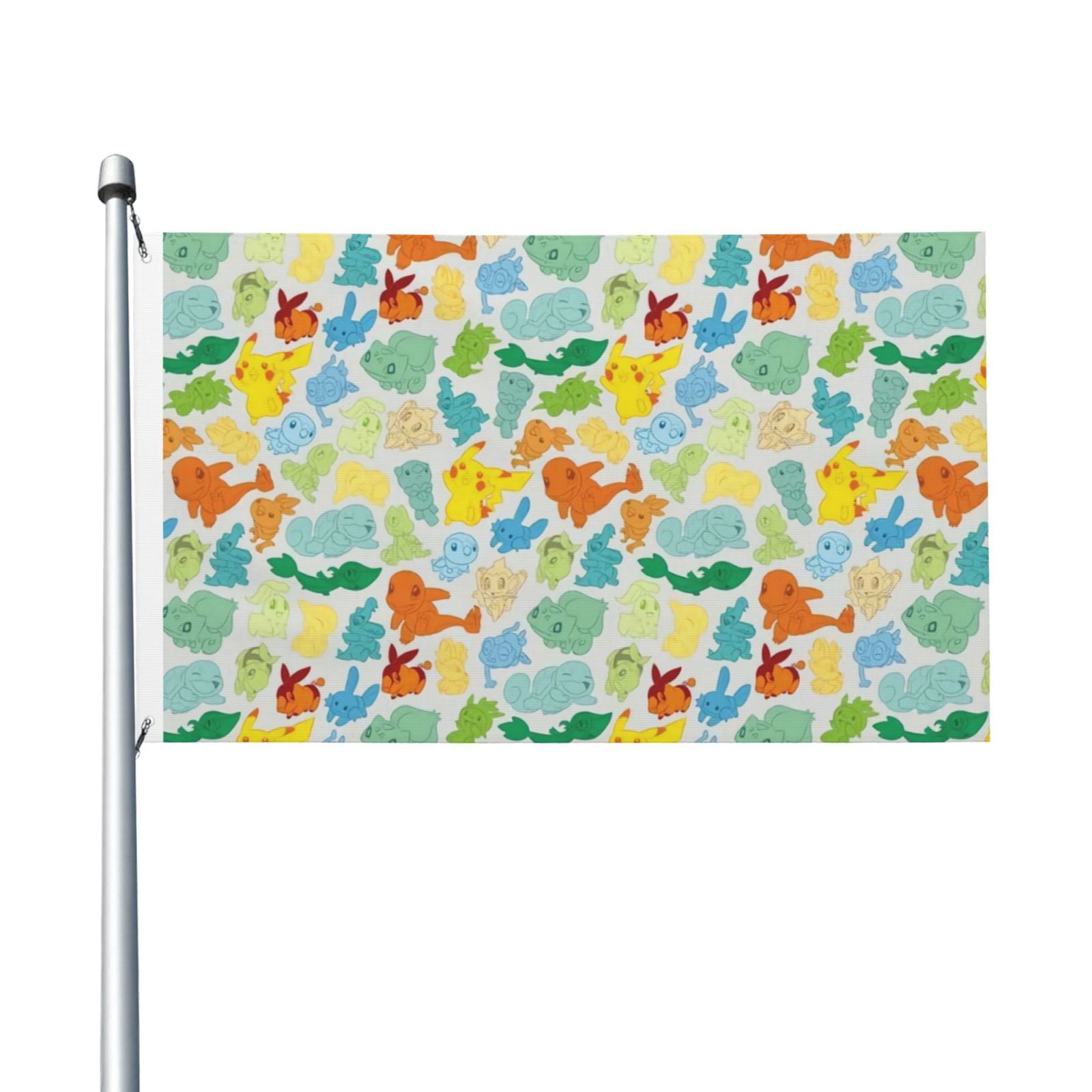 Cartoon Pokémon Pikachu 001 3x5ft Face Flag Fade Proof Holiday Fall ...