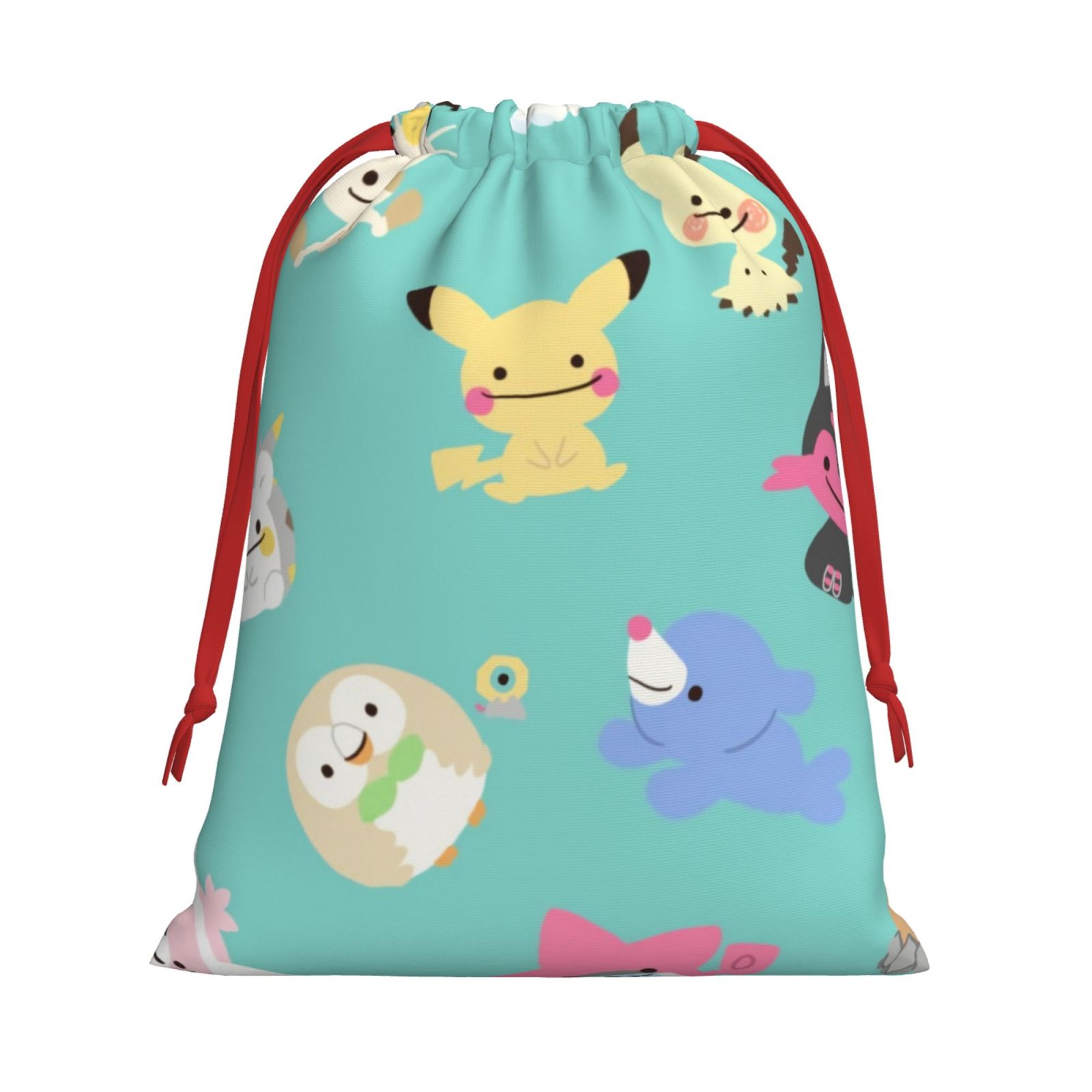 Cartoon Pokémon Pikachu 6 Drawstring Bag For Kids Adults Gifts ...
