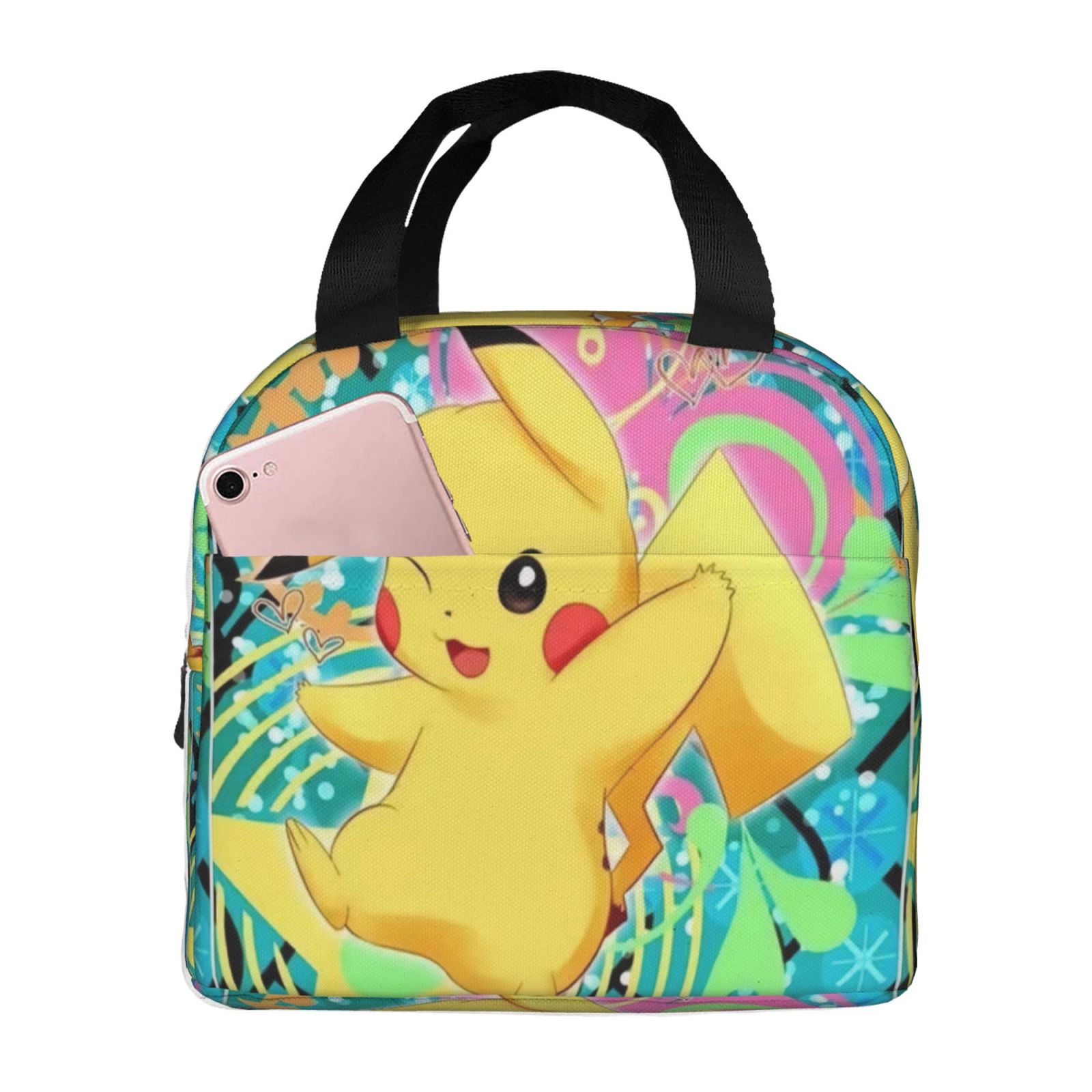 Cartoon Pokémon-Pikachu Lunch Box for Women Men,Lunch Bag,Reusable ...