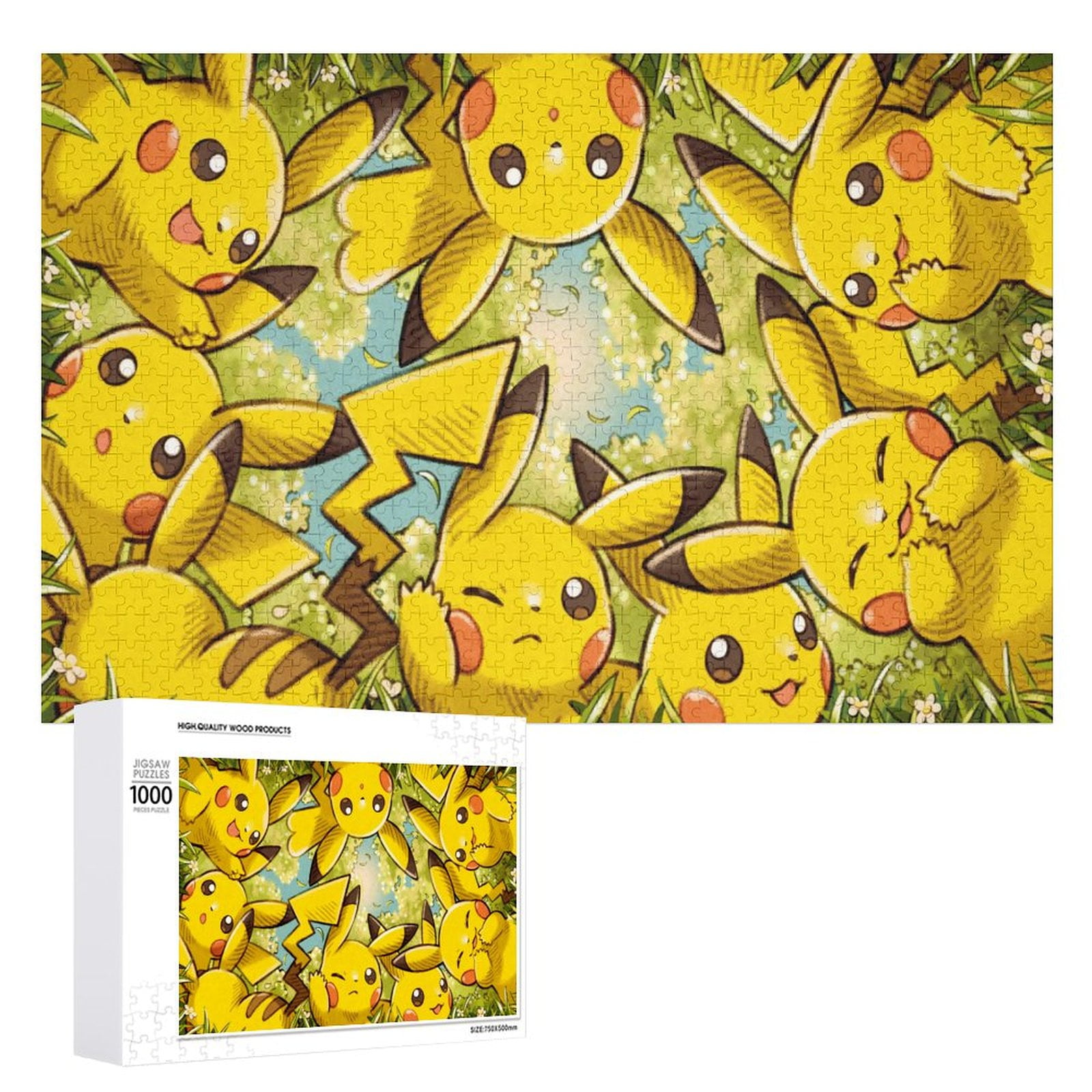 Cartoon Pokémon - Pikachu Puzzles for Adults 1000 Pieces - Puzzles ...