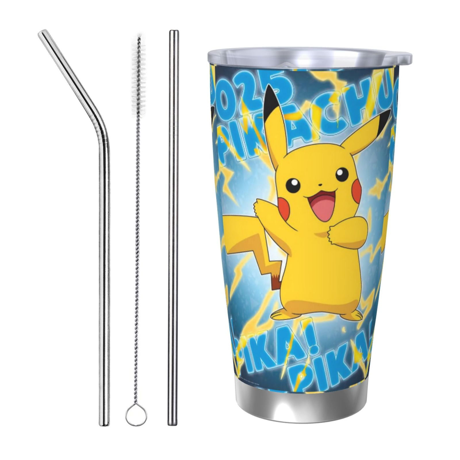 Cartoon Pokémon-Pikachu Water Bottle,Insulated Travel Coffee Mug ...