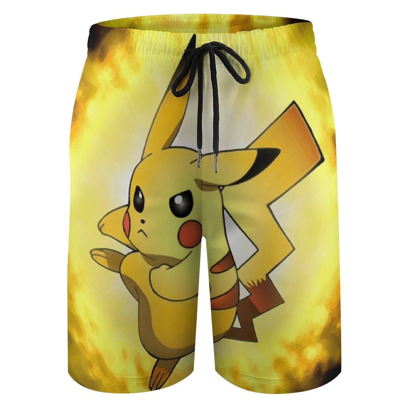 Cartoon Poke Cute Mon Boys Swim Trunks with Pocket Quick Dry Swimwear ...