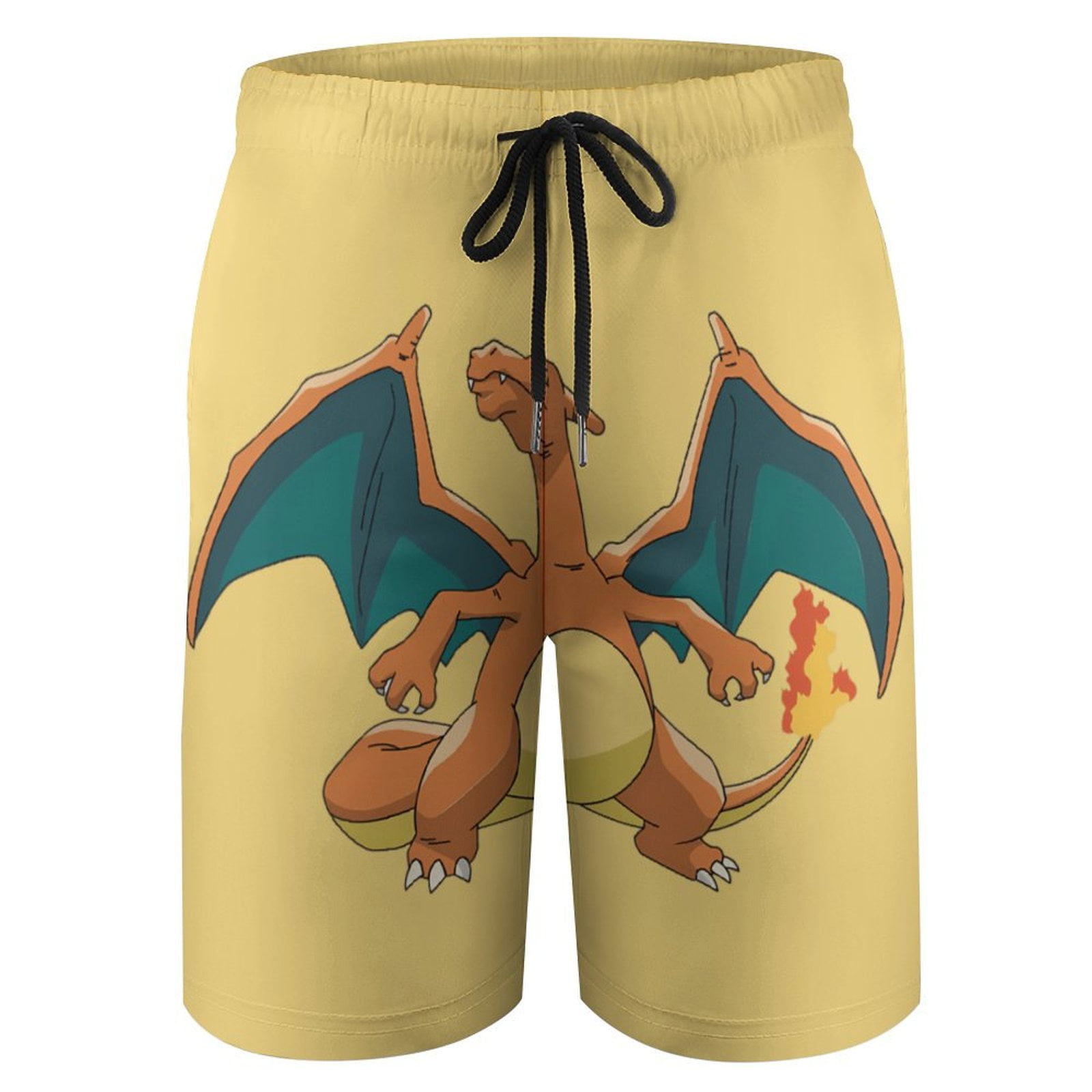 Cartoon Poke Cute Mon Boys Swim Trunks with Pocket Quick Dry Swimwear Trunks Shorts Teens Anti ...