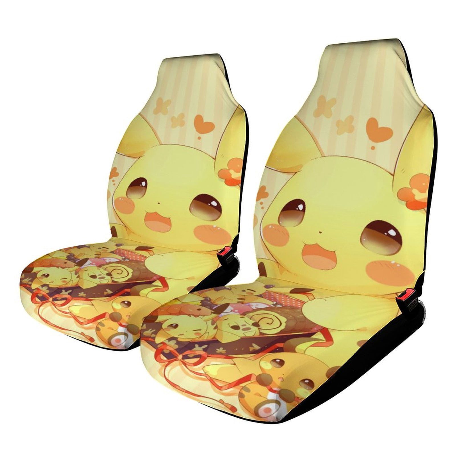 Cartoon Pokemon Car Seat Covers Breathable Vehicle Front Bucket Seat ...