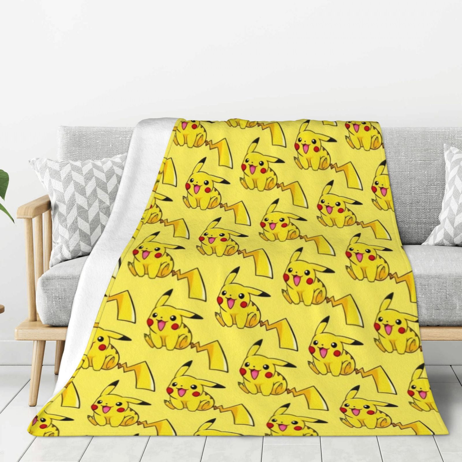 Cartoon Pokemon- Pikachu Blanket for Couch,Super Soft Cozy Blankets for ...