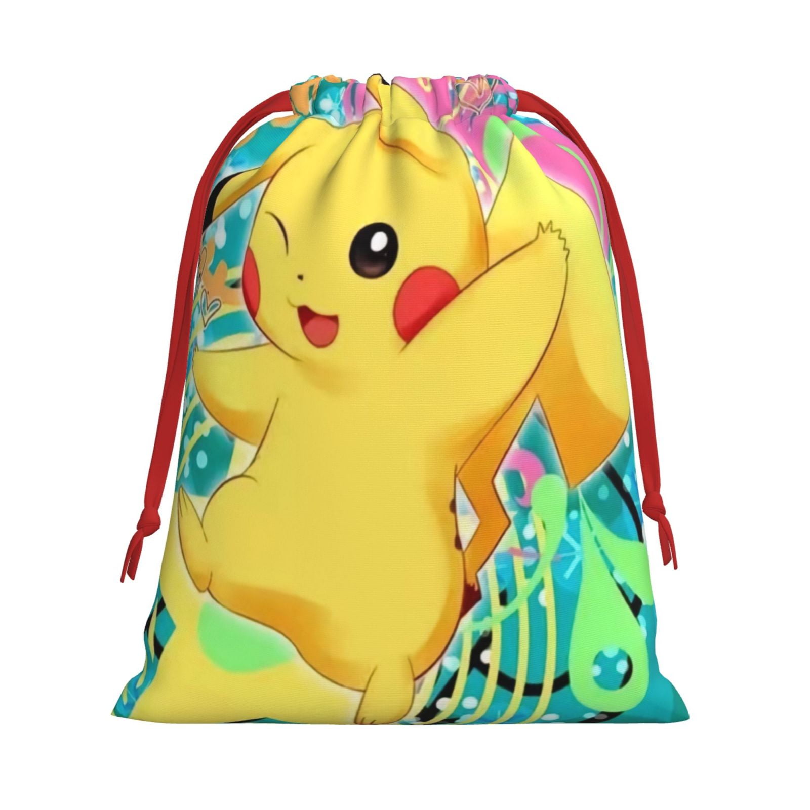 Cartoon Pokemon Pikachu Drawstring Bag For Kids Adults Gifts Drawstring ...