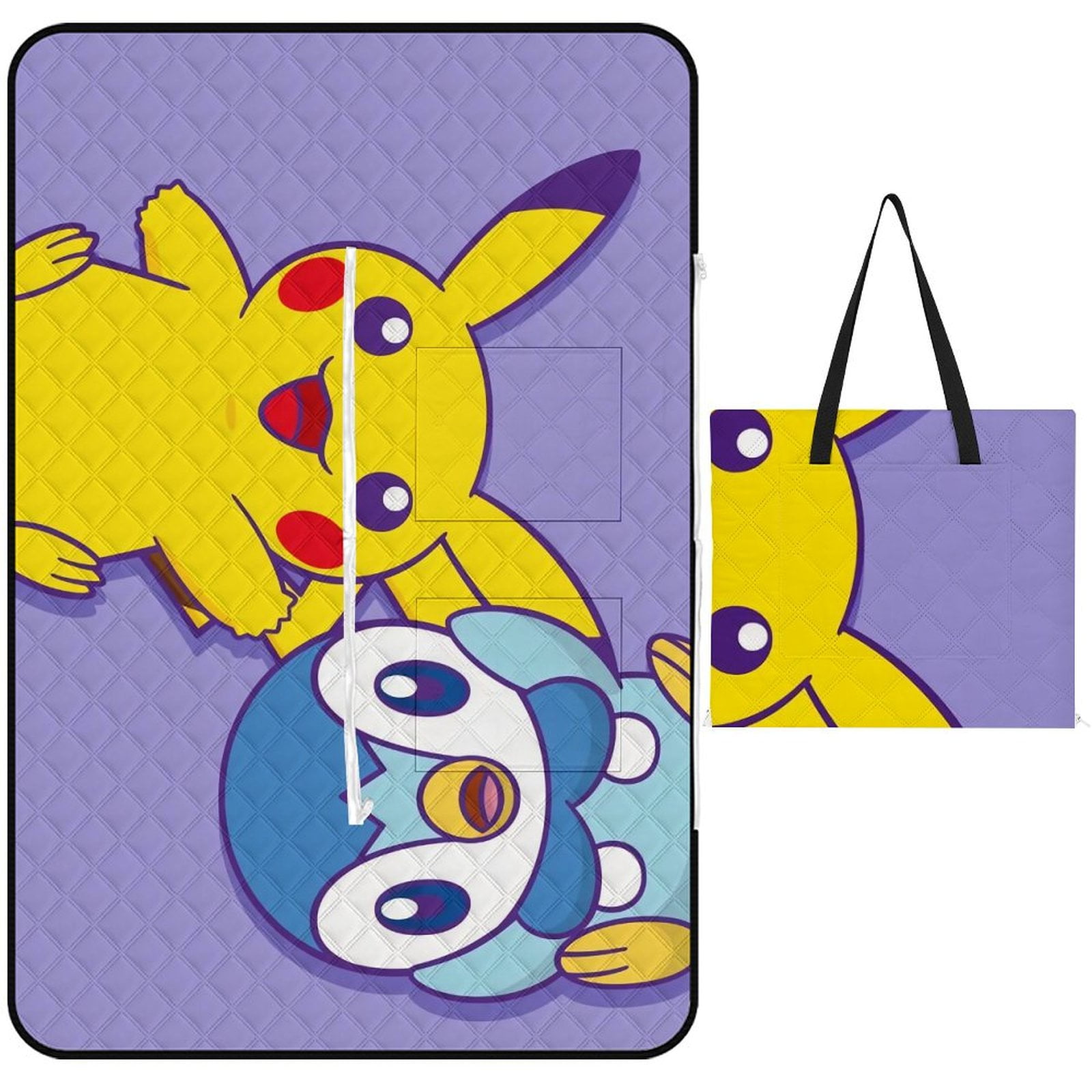 Cartoon Pokemon-Pikachu Game Picnic Blankets 59"x39" Extra Large ...