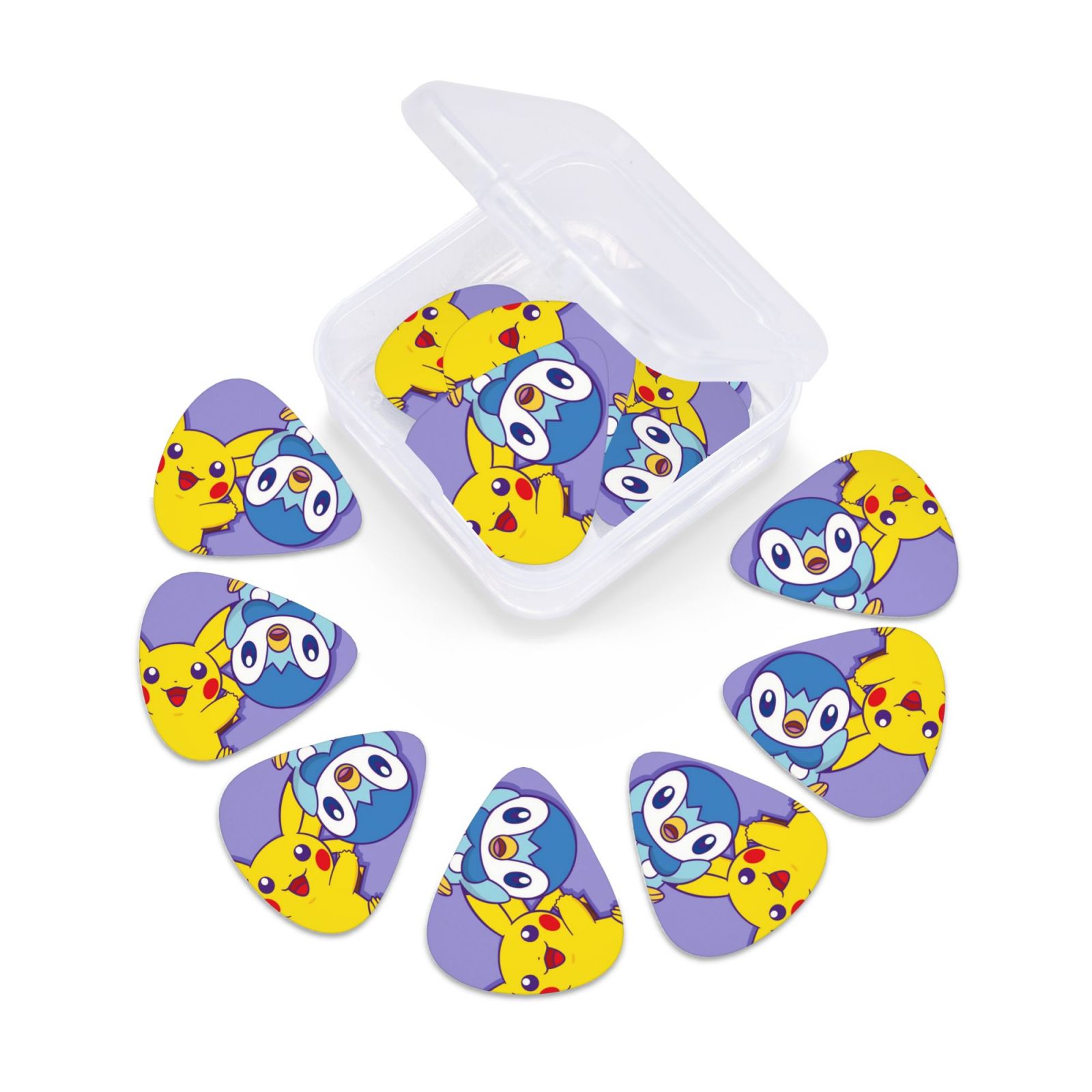 Cartoon Pokemon-Pikachu Game342 12 Piece Guitar Picks Set With Holder ...