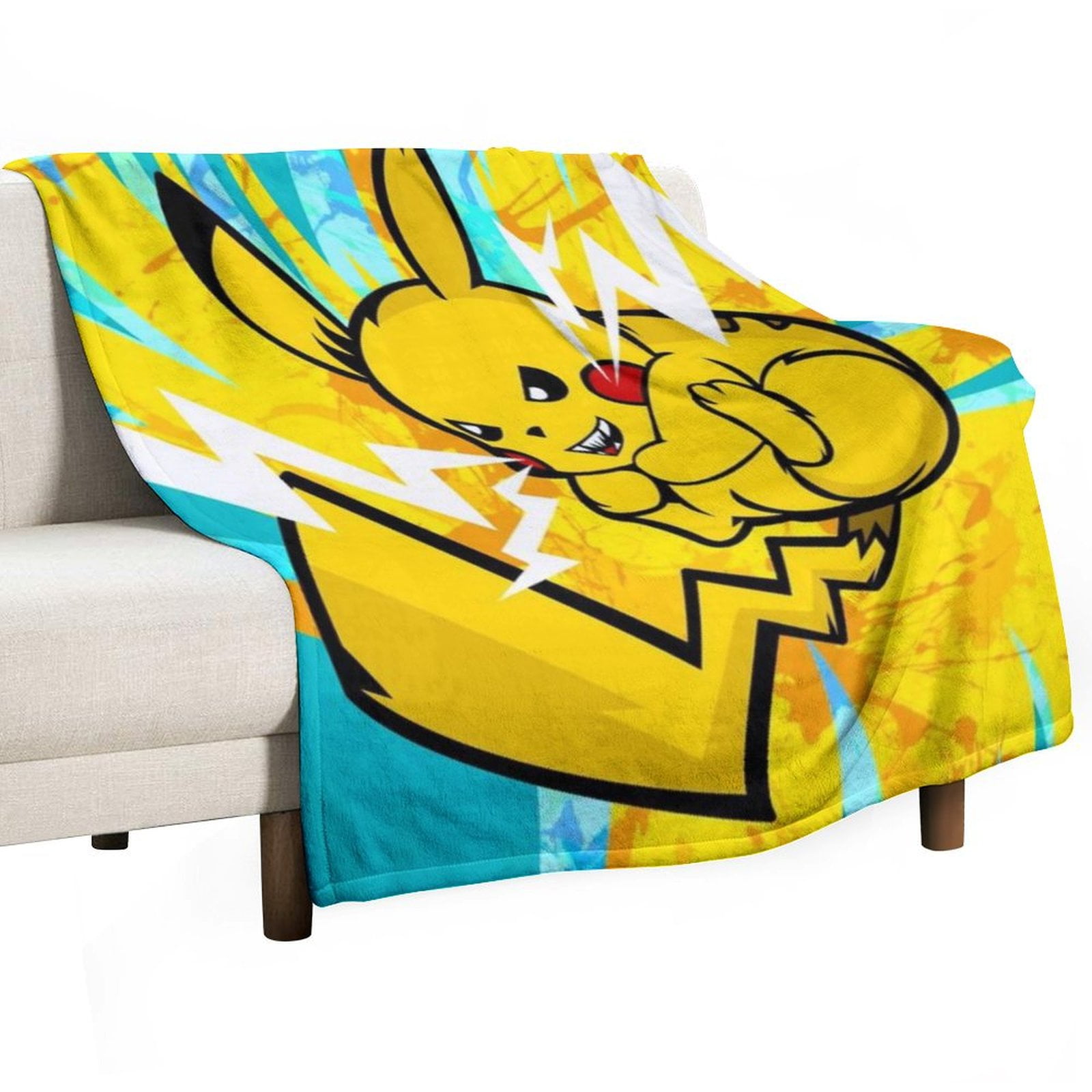 Cartoon Pokemon Throw Blanket Classic Super Soft Anime Flannel ...