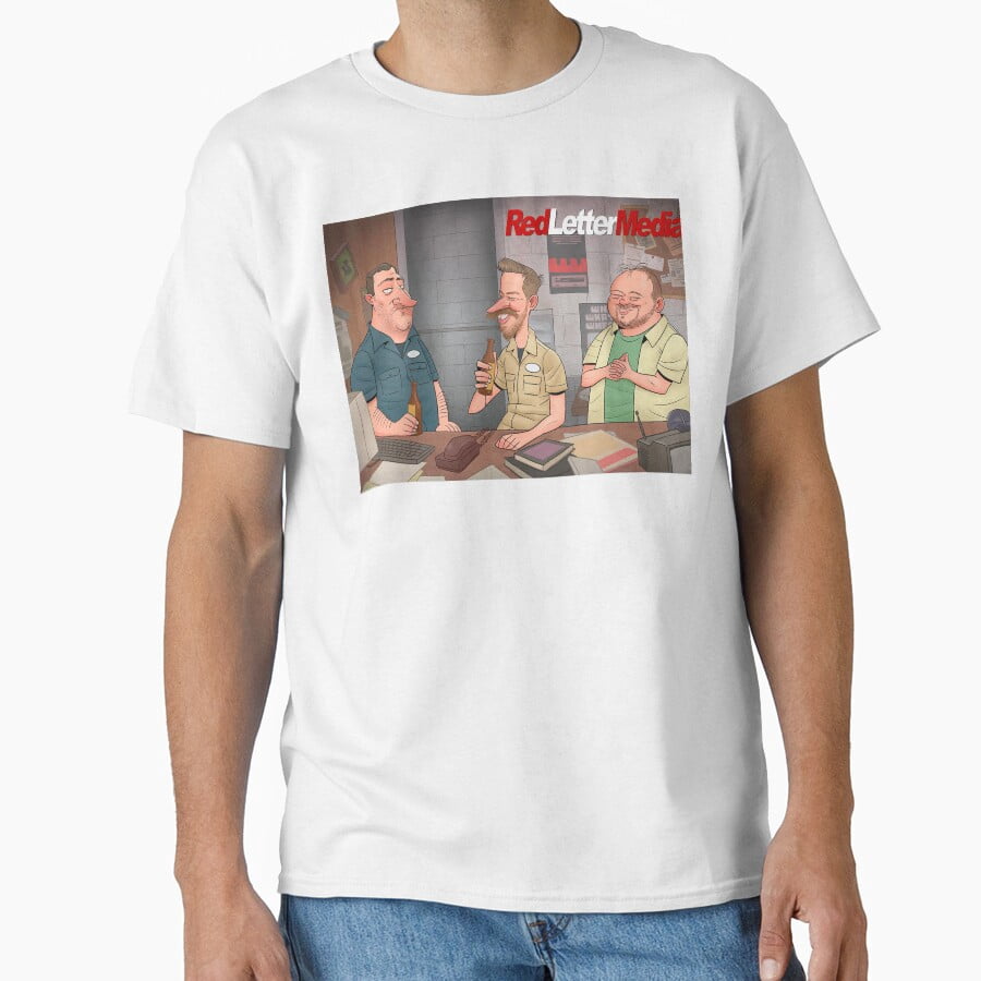 Cartoon Portrait Red Letter Media Film Review Critique Channel T-Shirt ...