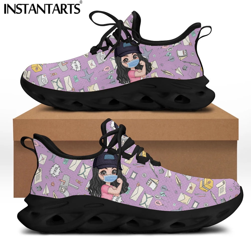 Cartoon Postman/Courier Design Shoes for Women Cool Running Sneakers ...