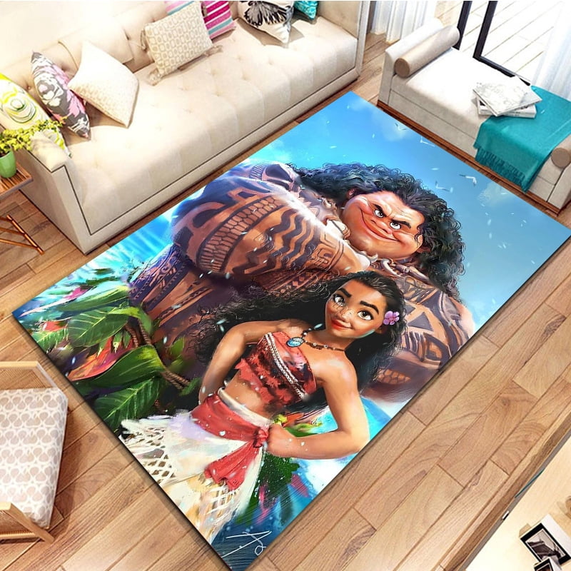 Cartoon Princess Movie Mat M oana Rugs Carpet Home Decor for Living ...