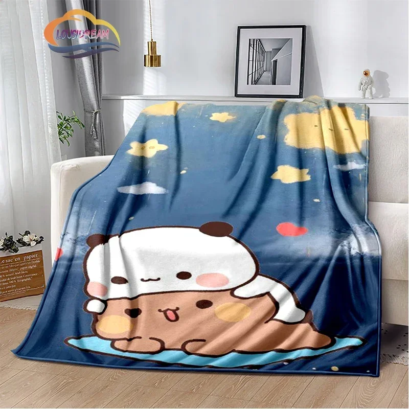 Cartoon Print Bear and Pa Blanket Cute Bubu Dudu Series Kids Warm ...