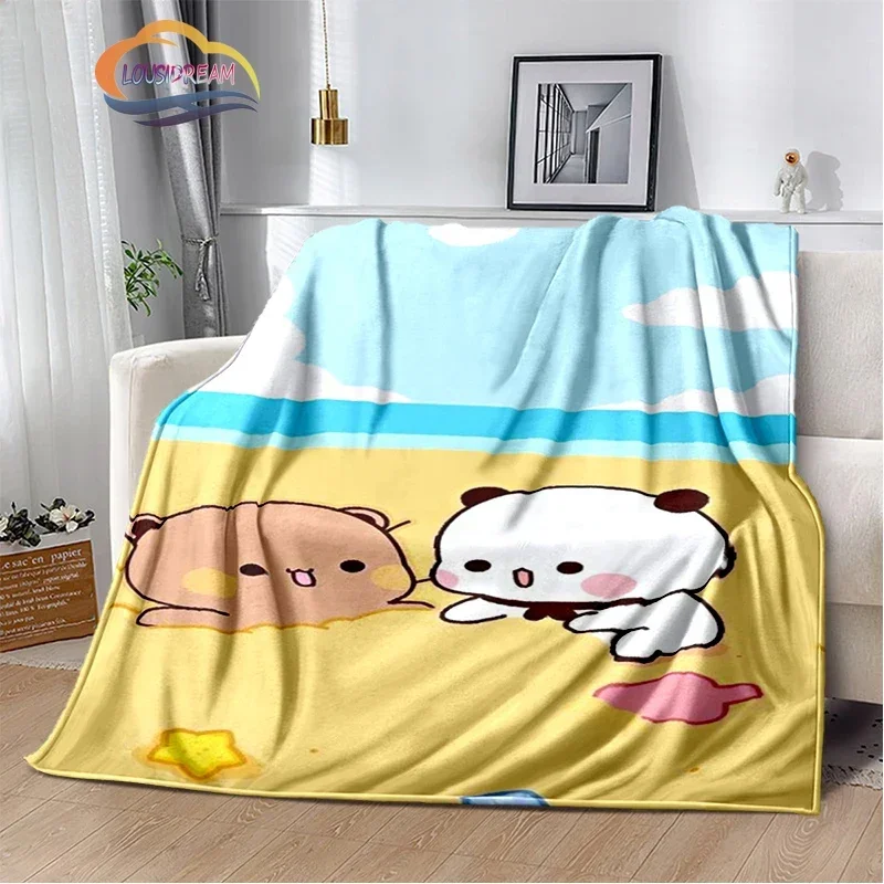 Cartoon Print Bear and Pa Blanket Cute Bubu Dudu Series Kids Warm ...