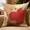 Cartoon Print Pillow Case, Holiday Decorative Throw Pillow Cover, Soft ...