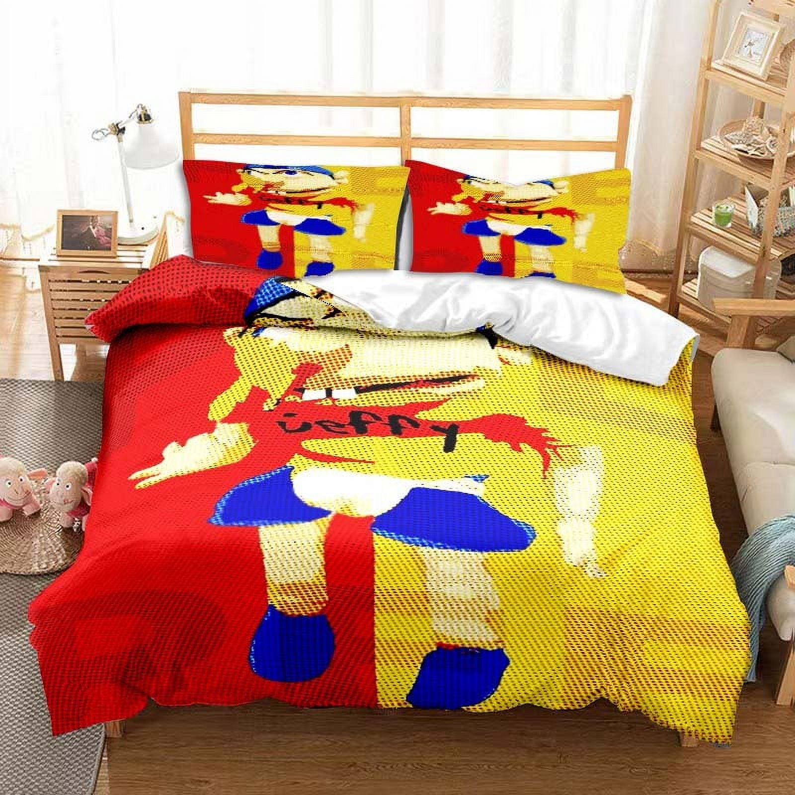 Cartoon Print SML Jeffy Bedding Set Three Piece Bed Set Fashionable ...