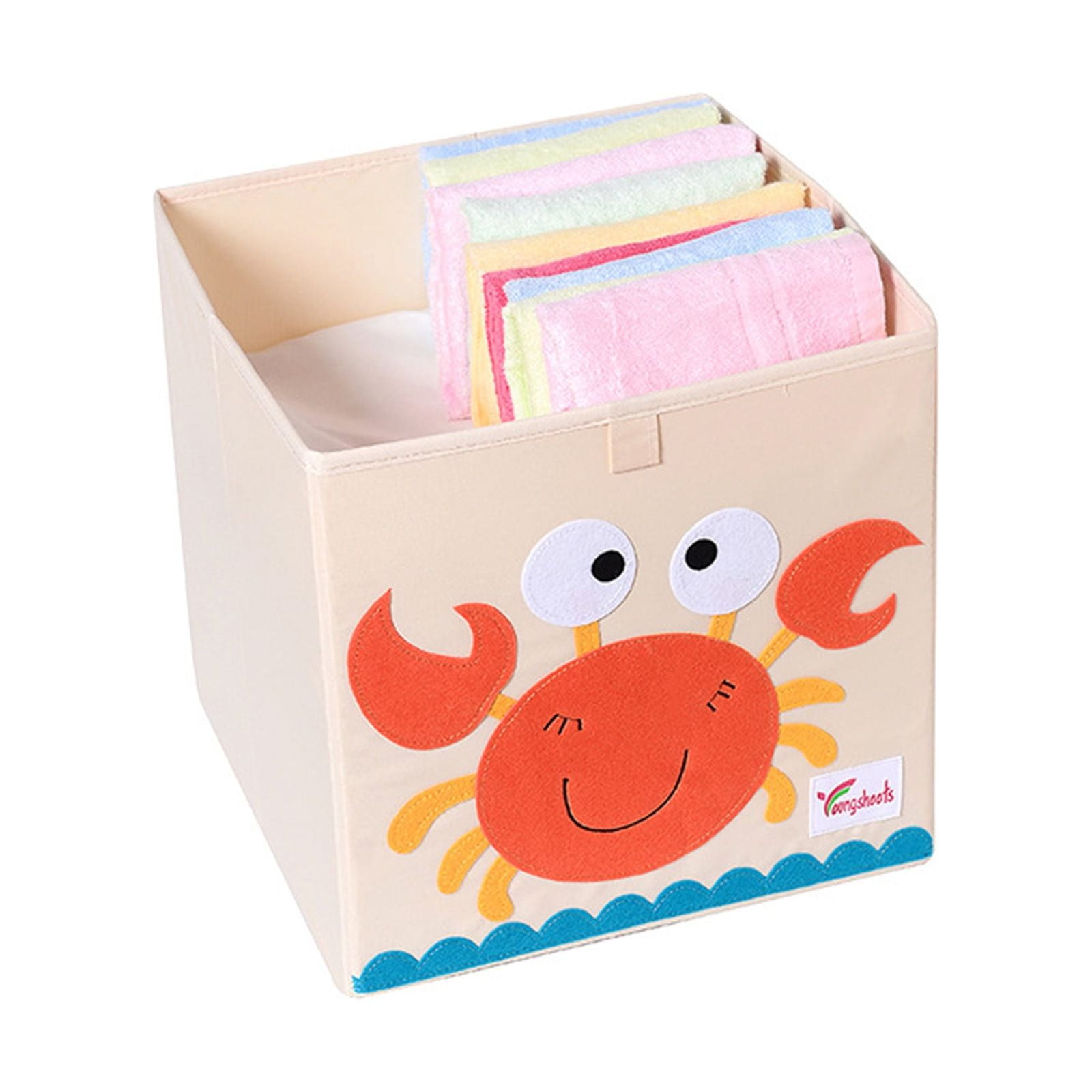 Cartoon Print Toy Storage Box - Large 33x33x33cm Organizer with Sturdy ...