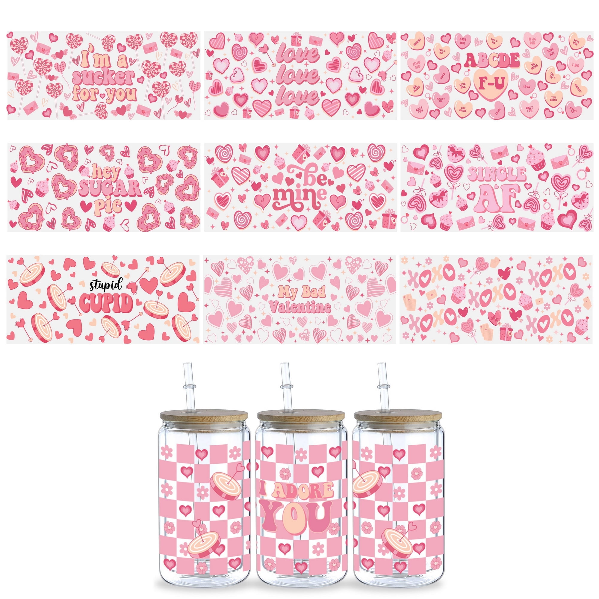 Cartoon Printed Logo DIY UV DTF Transfer Sticker for Glass Cups ...