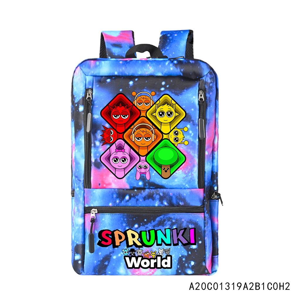 Cartoon Printed Rhythm Box Schoolbag, Load-reducing Large-capacity ...