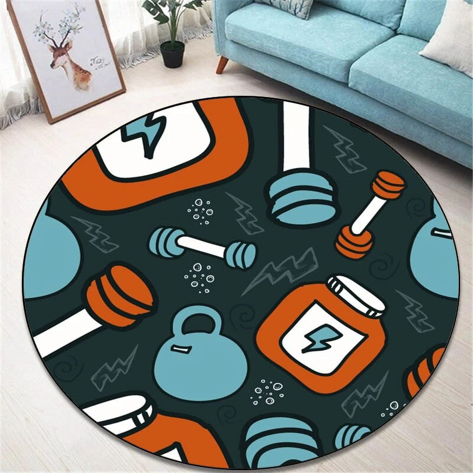 Cartoon Printing Round Carpets for Living Room Mat for Children Floor ...