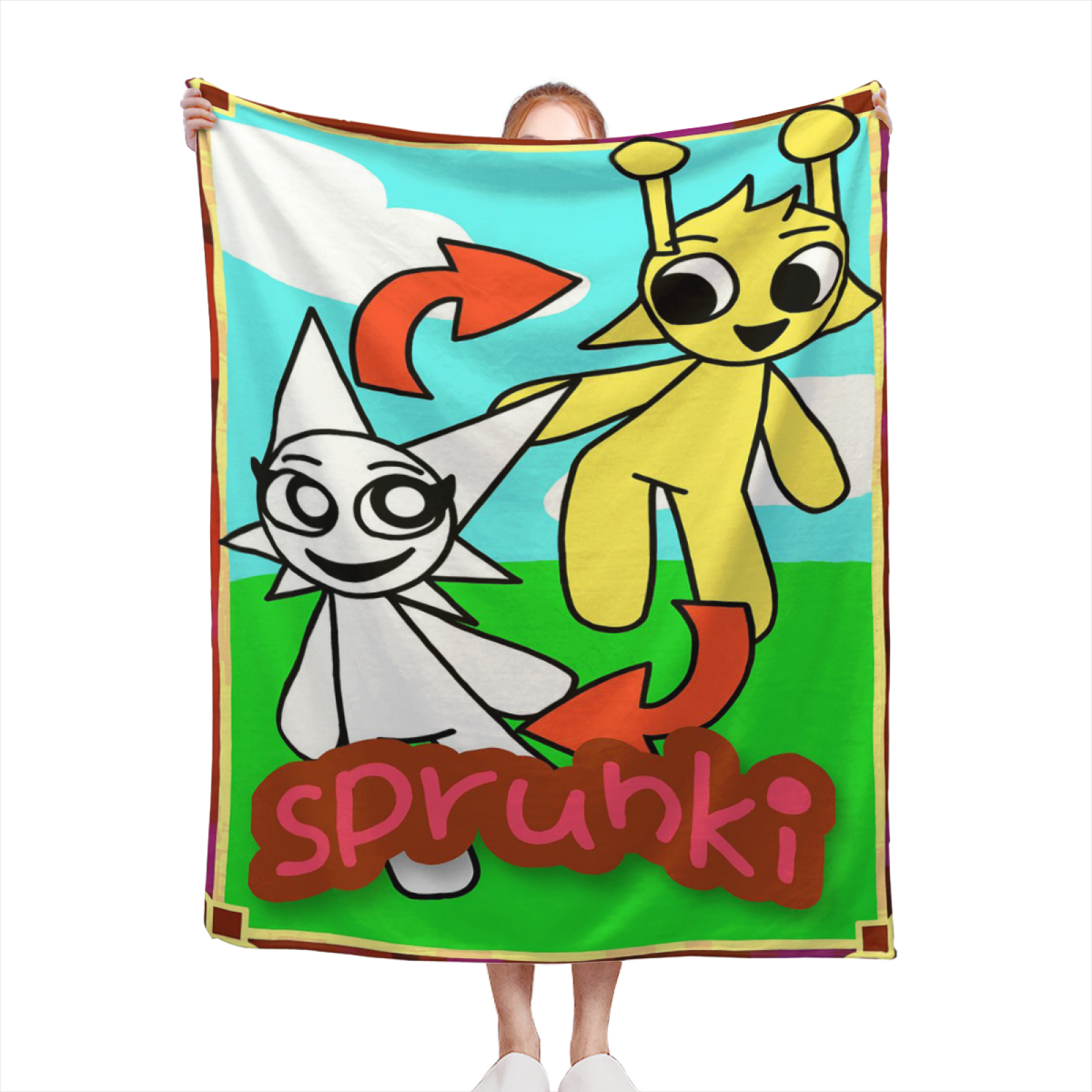 Cartoon Printing Sprunkie Blanket , All Seasons Flannel Fleece Blanket ...