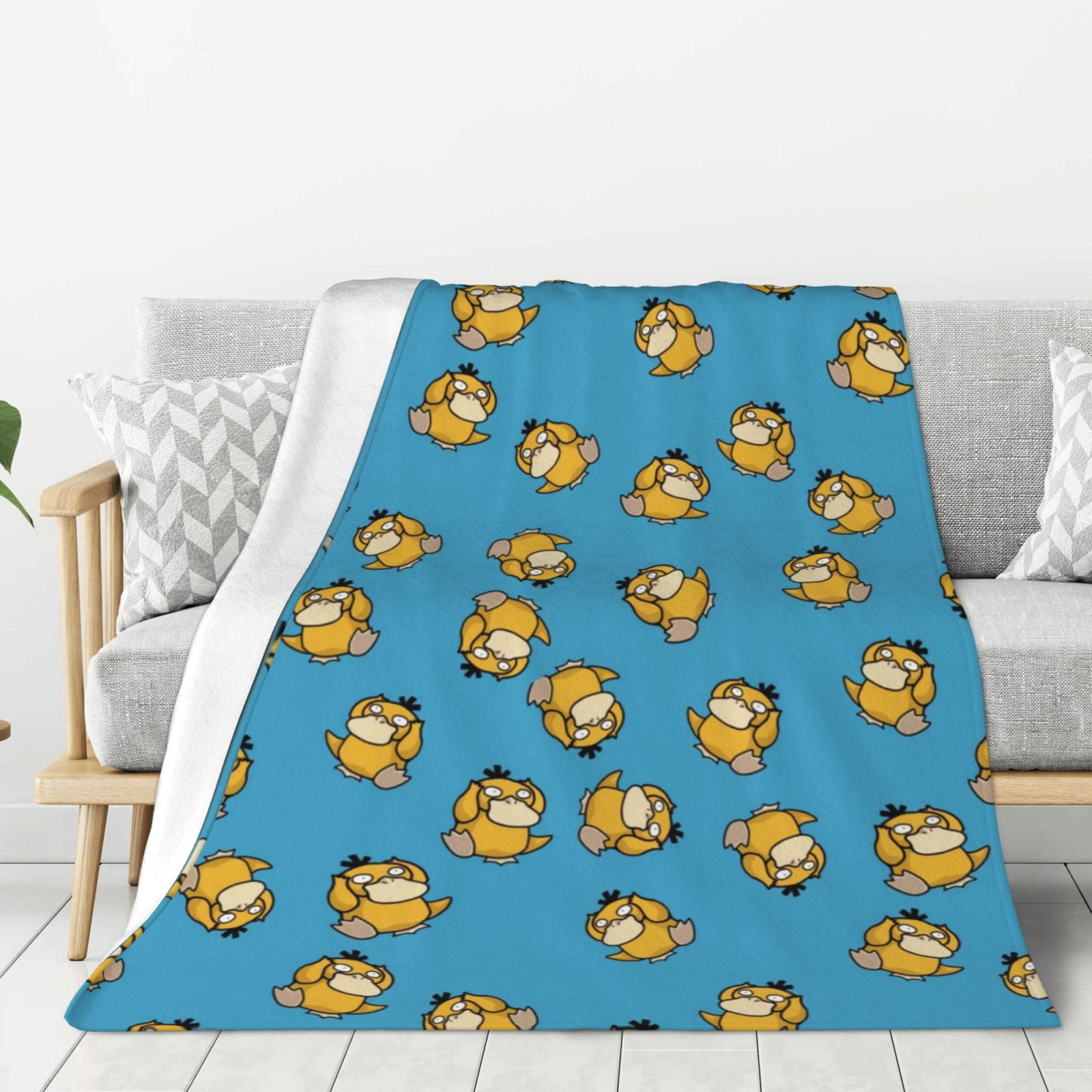 Cartoon Psyduck Blanket,Throw Blanket for Kids and Adults,Soft Plush ...