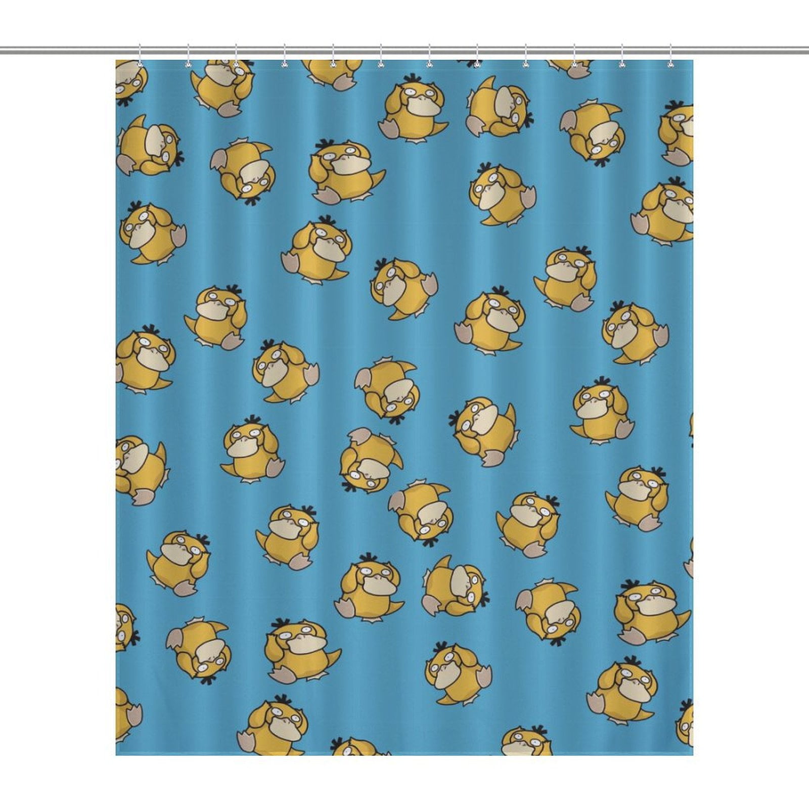 Cartoon Psyduck Shower Curtain,Shower Curtain liner Washable Waterproof Fabric for Bathroom ...