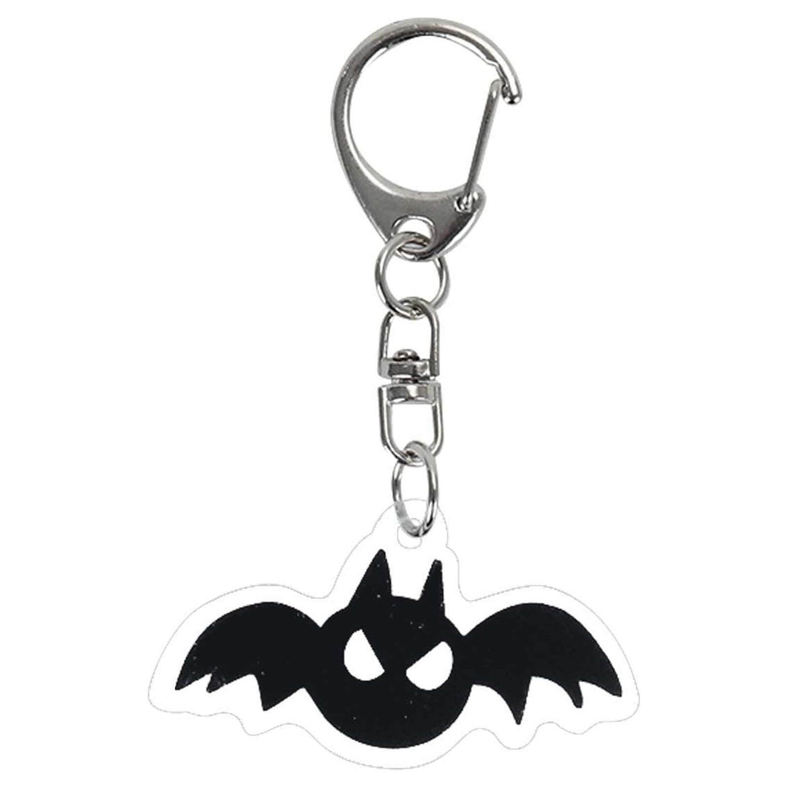 Cartoon Pumpkin Acrylic Key Ring Wrist Keychain Bat Wing Keyring Ring ...