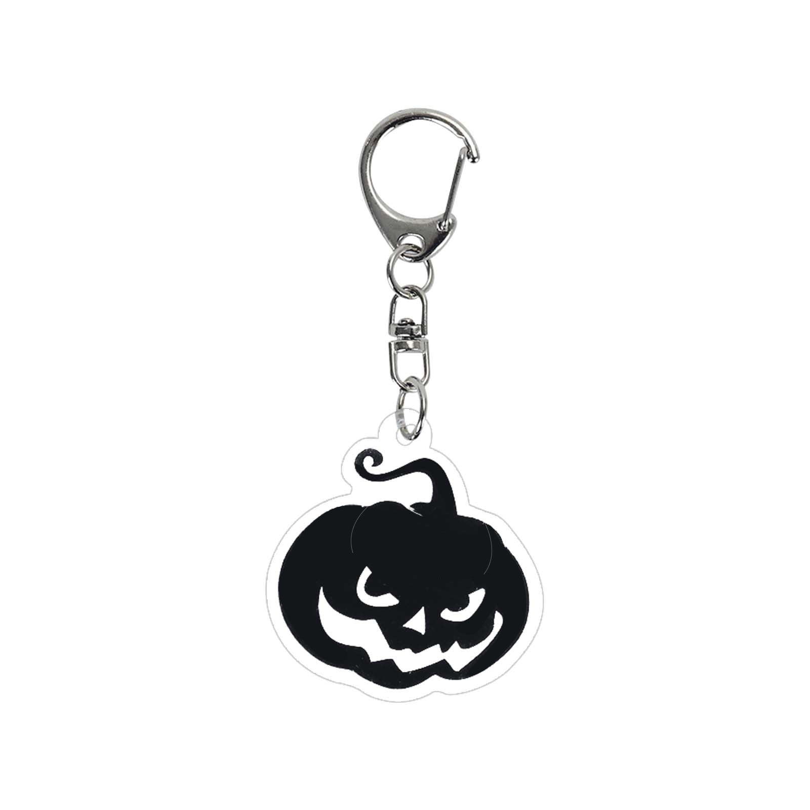 Cartoon Pumpkin Acrylic Womens Wallet with Key Ring Keychain Bat Wing ...