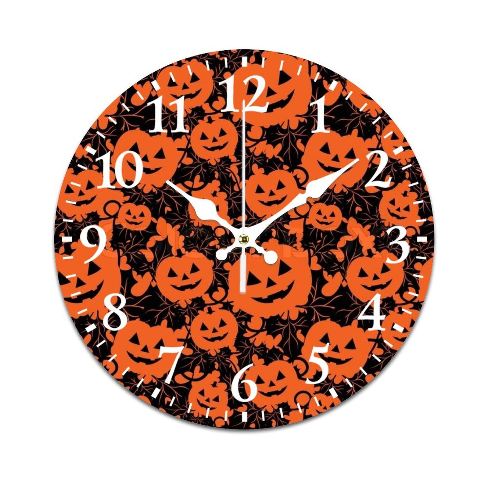 Cartoon Pumpkin Citrus Stem Wall Clock Modern Design Clocks Wall ...