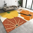 Cartoon Pumpkin Large Area Rug, Autumn Harvest Pumpkin Non Slip Print ...