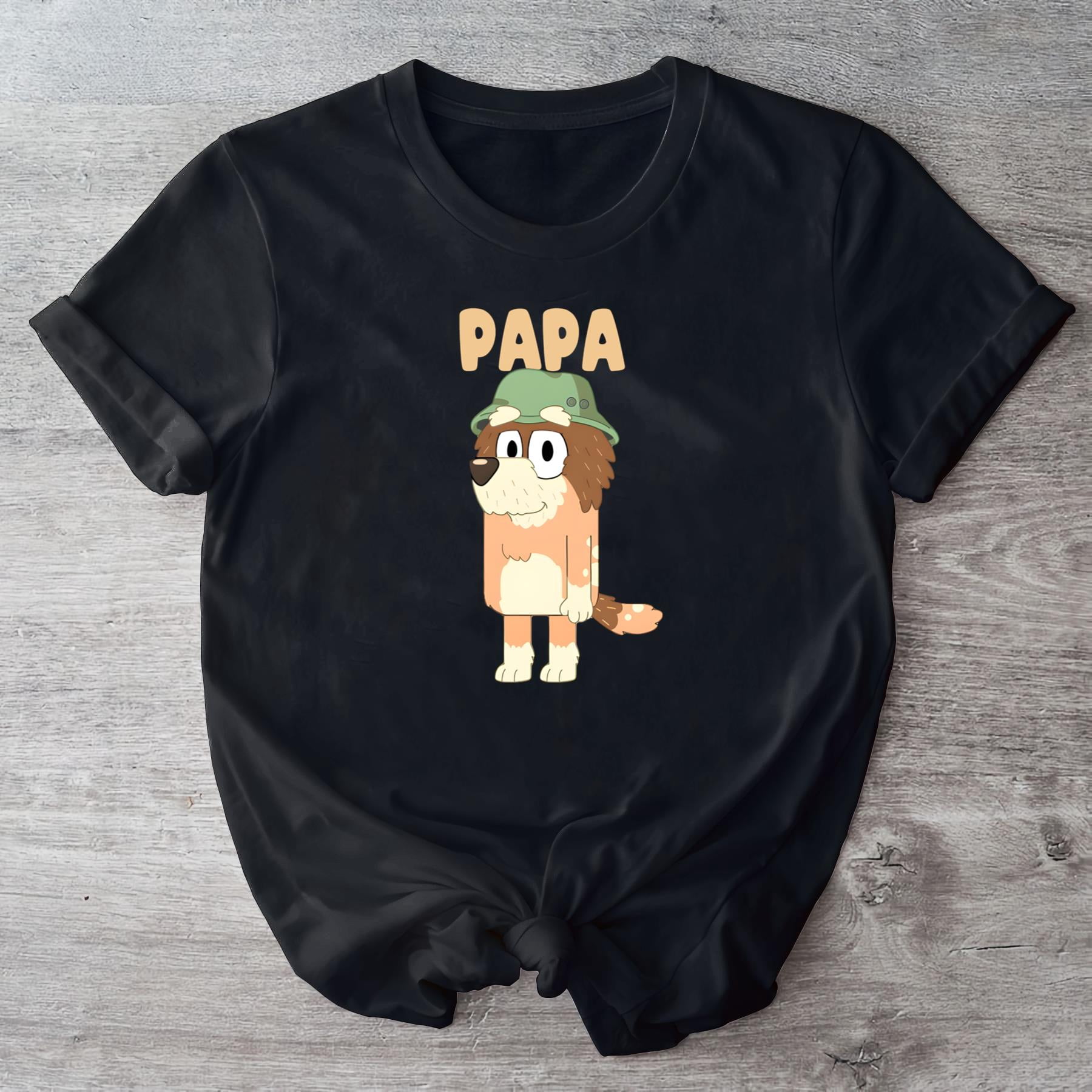 Cartoon Pup Family Papa Shirt, Dad & Granddad Character Graphic Tee ...