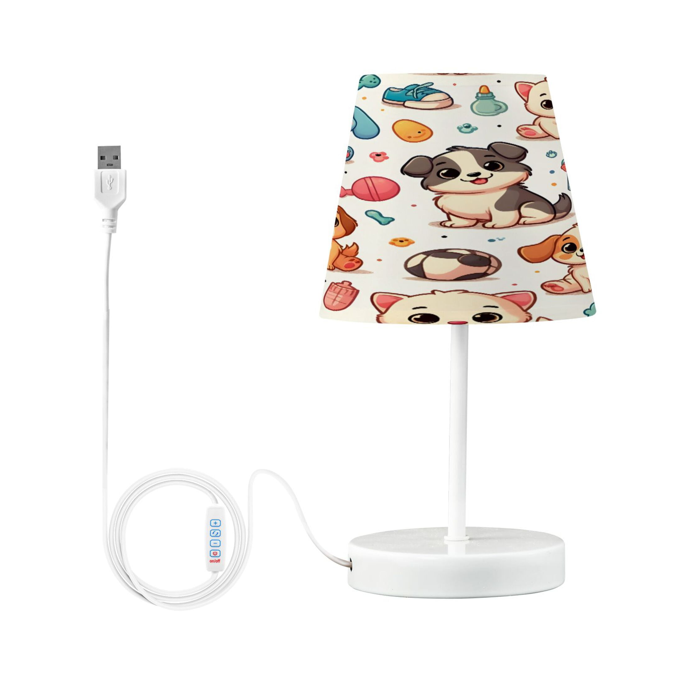 Cartoon Puppy Dog Desk Lamp LED Table Nightstand Lamps with 3 Color ...
