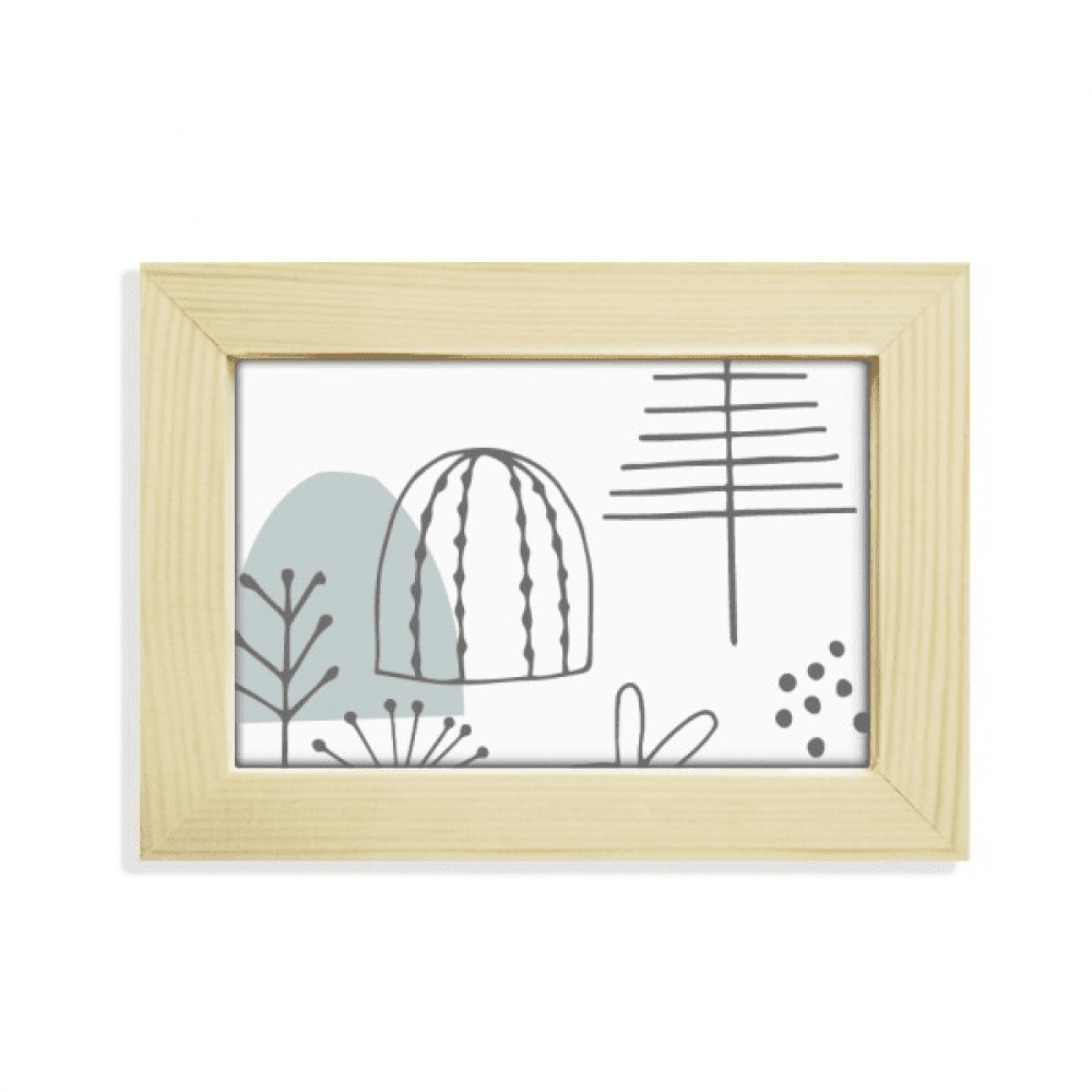 Cartoon Puppy Tree Hill Line Pattern Desktop Decorate Photo Frame ...