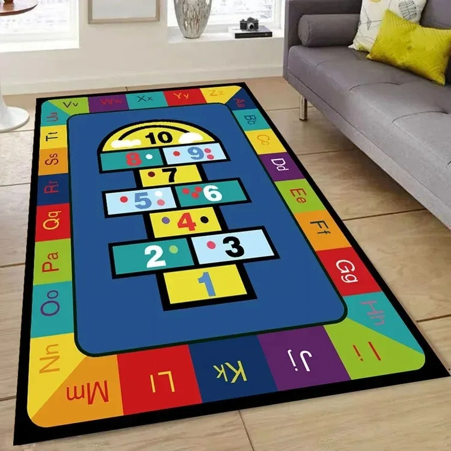 Cartoon Puzzle Carpet Game Sports Jumping Mat Bedroom Kindergarten ...