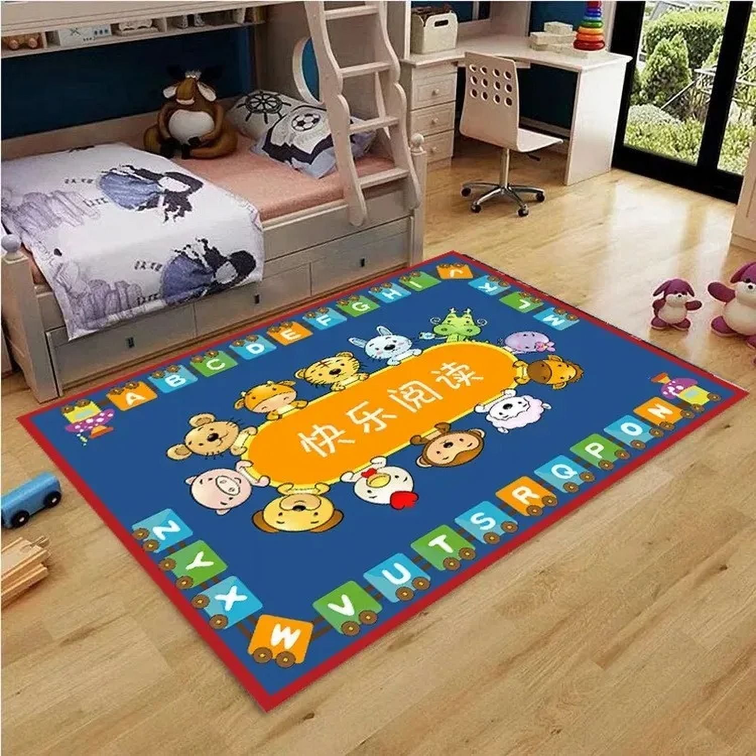 Cartoon Puzzle Carpet Game Sports Jumping Mat Bedroom Kindergarten Children Crawling Area Rug ...