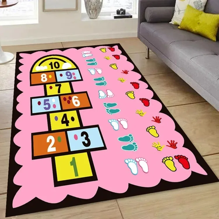 Cartoon Puzzle Carpet Game Sports Jumping Mat Bedroom Kindergarten ...