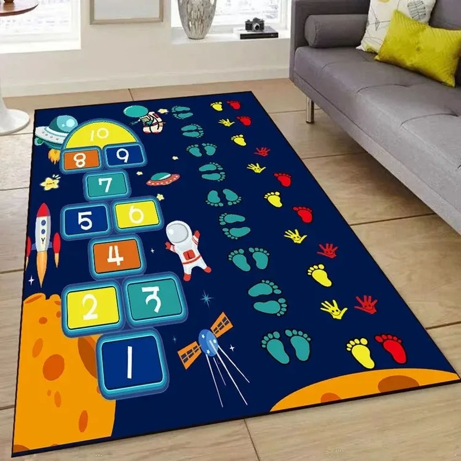 Cartoon Puzzle Carpet Game Sports Jumping Mat Bedroom Kindergarten ...