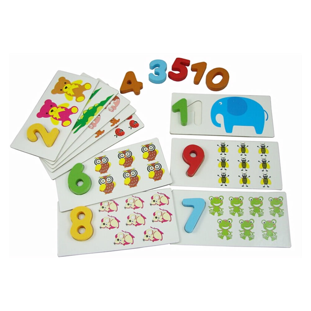Cartoon Puzzle,Number Puzzles with Animals Matching Memory Self ...