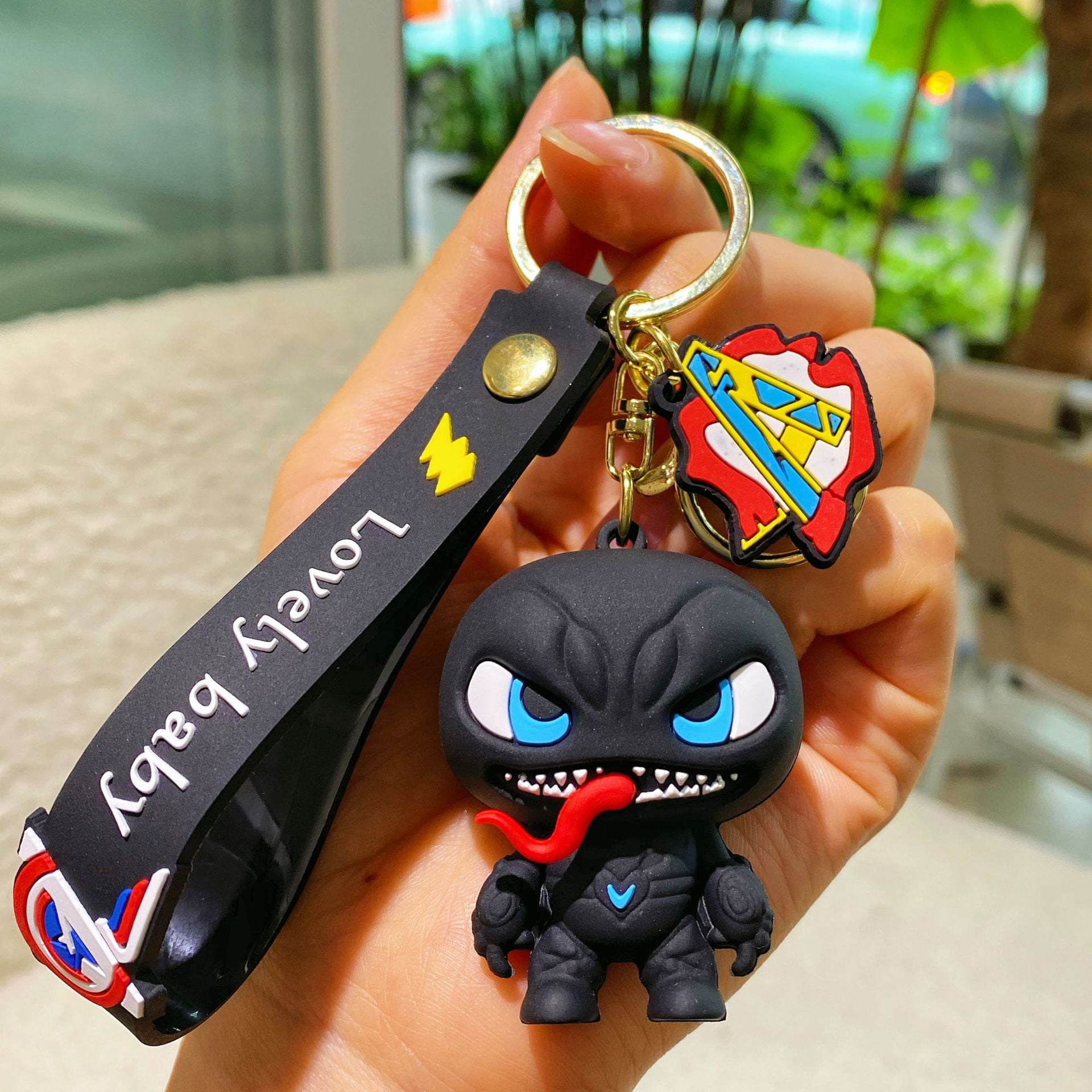 Cartoon Marvel Iron Man Keychain Spider-Man Doll Pendant Avenger Key ...