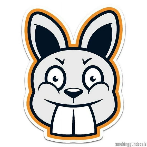 Cartoon Rabbit Bunny Sticker Indoor Outdoor Phone Decal Water Bottle ...