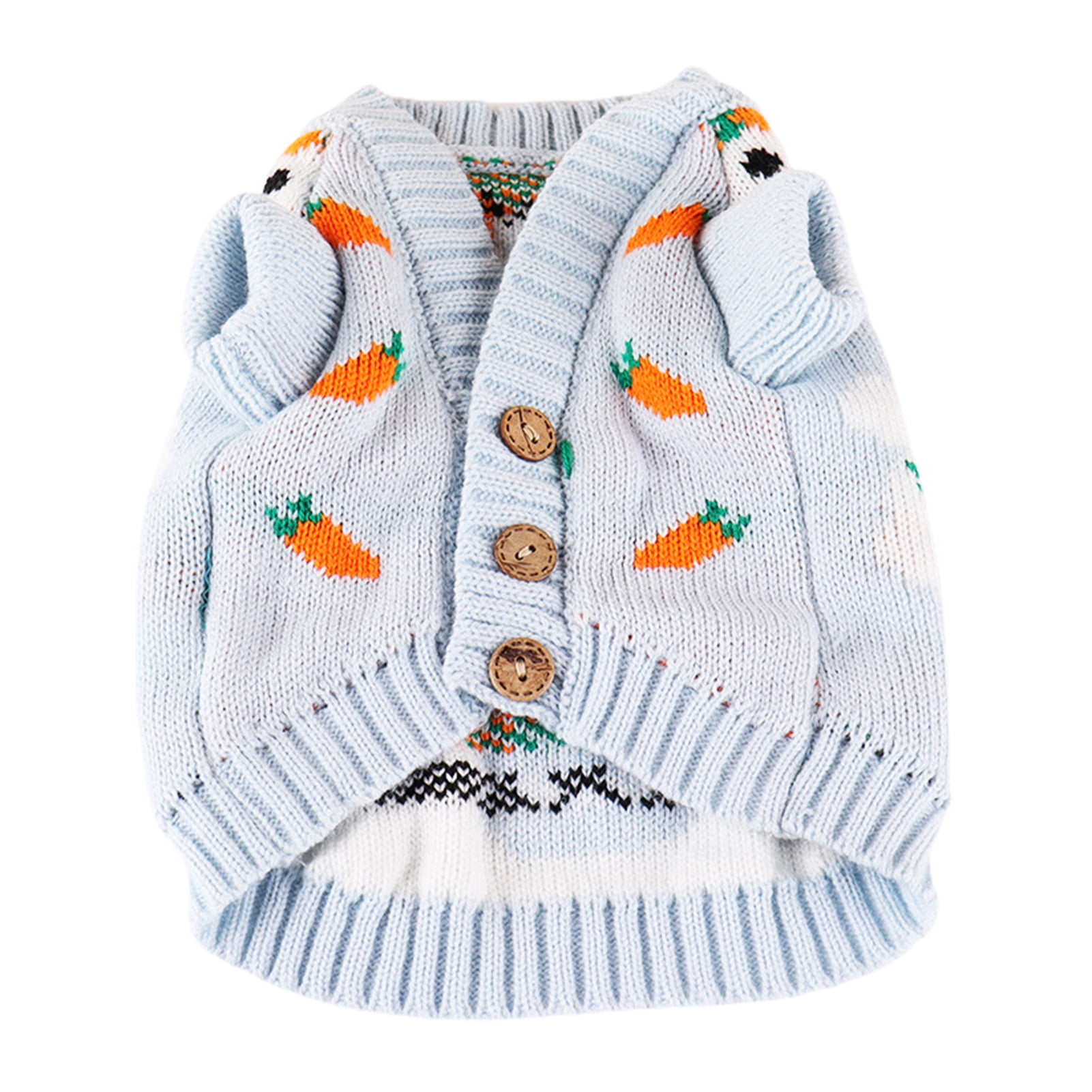 Cartoon Rabbit Carrot Pet Coat Adorable Knitted Sweater Clothes for ...