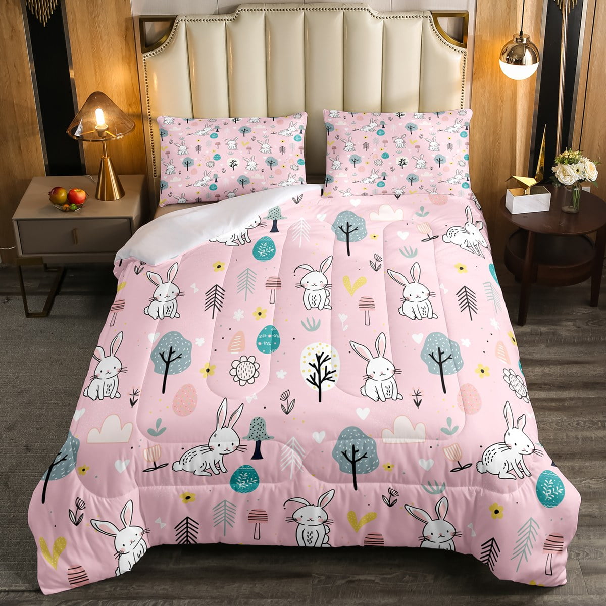 Cartoon Rabbit Comforter Set Wild Animal Bedding Comforter Sets 2Pcs ...
