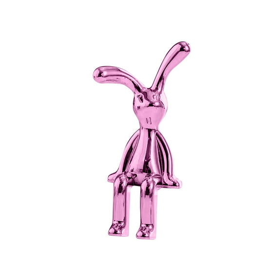 Cartoon Rabbit Ornament with Long Ears, Cute Sitting Animal Figurine ...