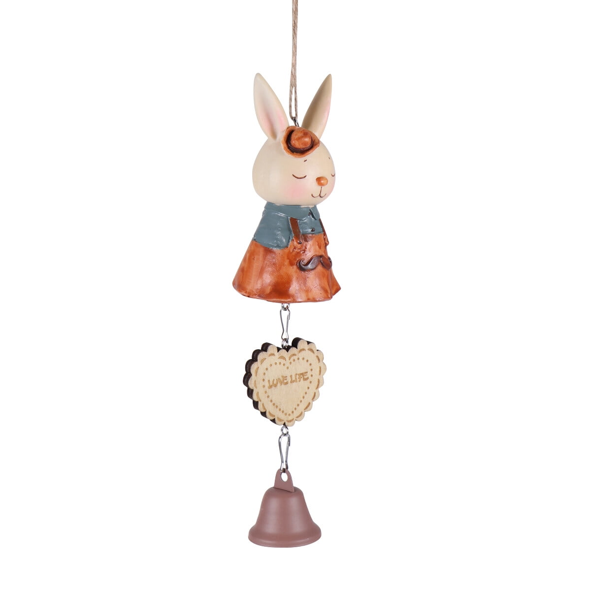 Cartoon Rabbit Resin Wind Chime Simple and Beautiful Label Pendnat ...