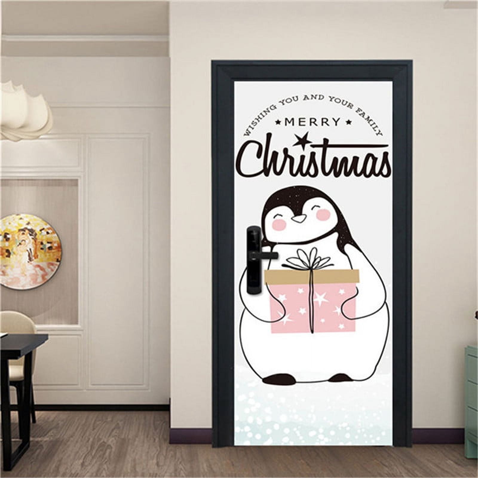 Cartoon Rabbit and Balloon PVC Door Stickers For Kids Room Decoration ...