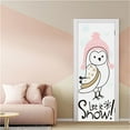 Cartoon Rabbit and Balloon PVC Door Stickers For Kids Room Decoration ...