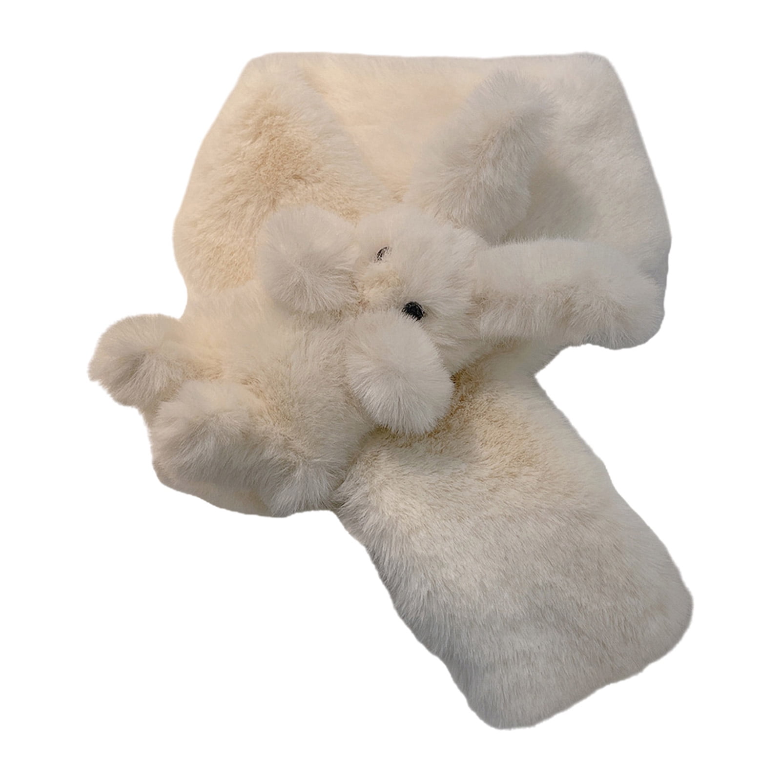 Cartoon Rabbits Plush Scarf for Winter Decorative Lovely Neck Shawl ...